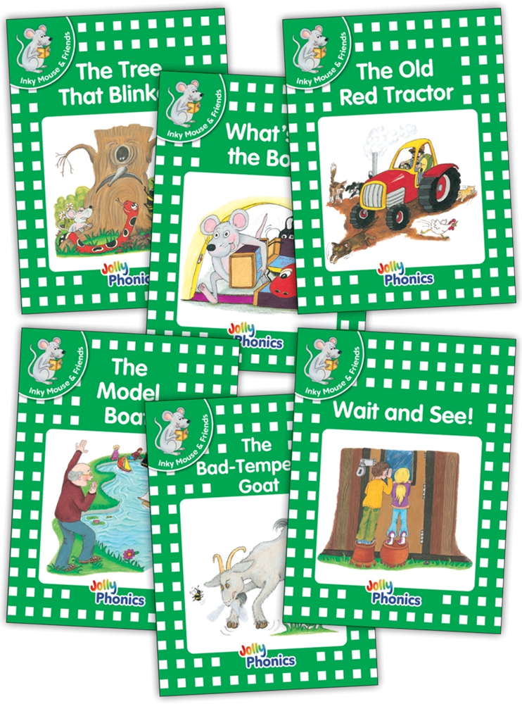 Jolly Phonics Decodable Readers Level 3 (Green Level) Inky & Friends ...