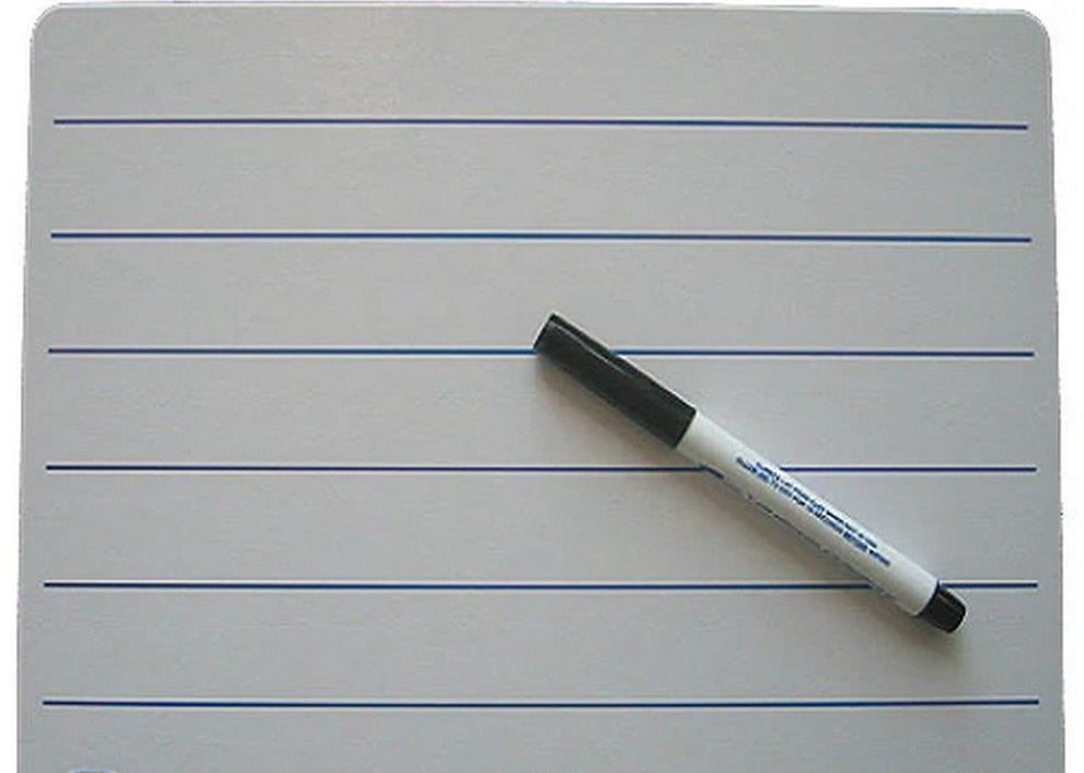 Cleverco A4 Write 'N' Wipe Lined Boards Pack Of 30 (Mini Whiteboards ...